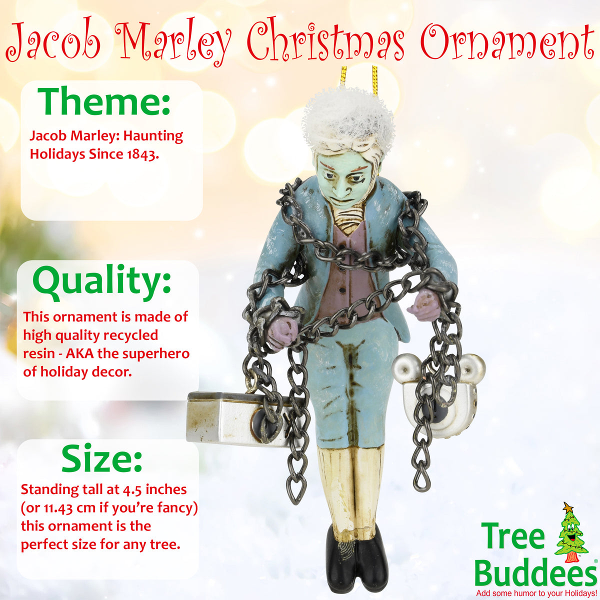 A Christmas Carol Ghost of Jacob Marley Ornament - Scrooge's Partner ...