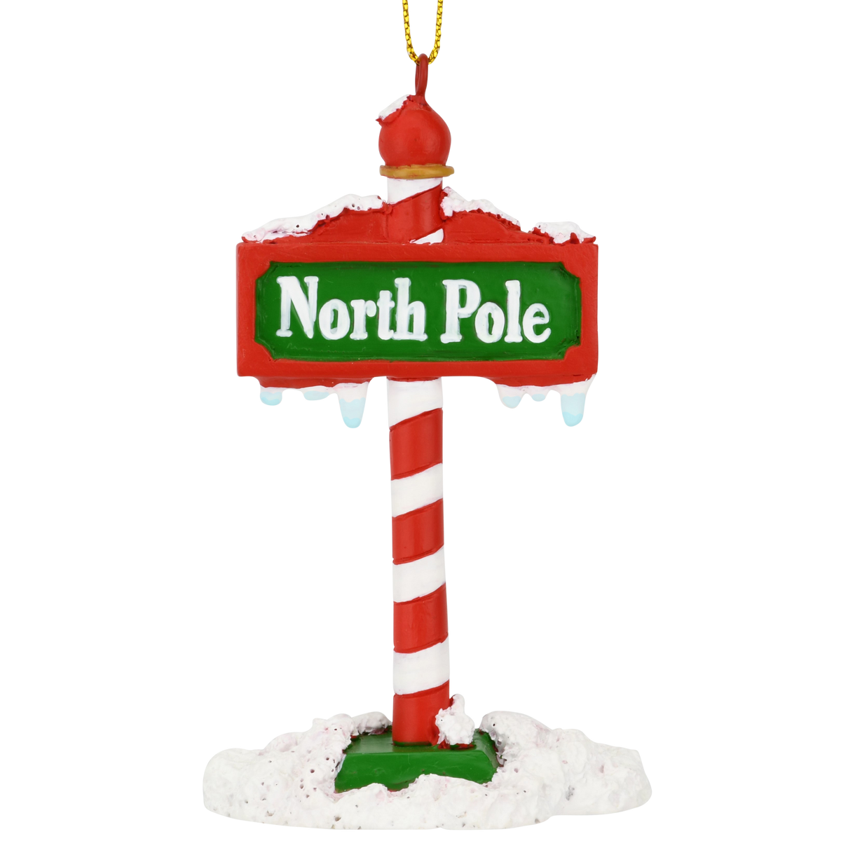 The North Pole Sign Covered in Snow Christmas Tree Ornaments| Tree Buddees