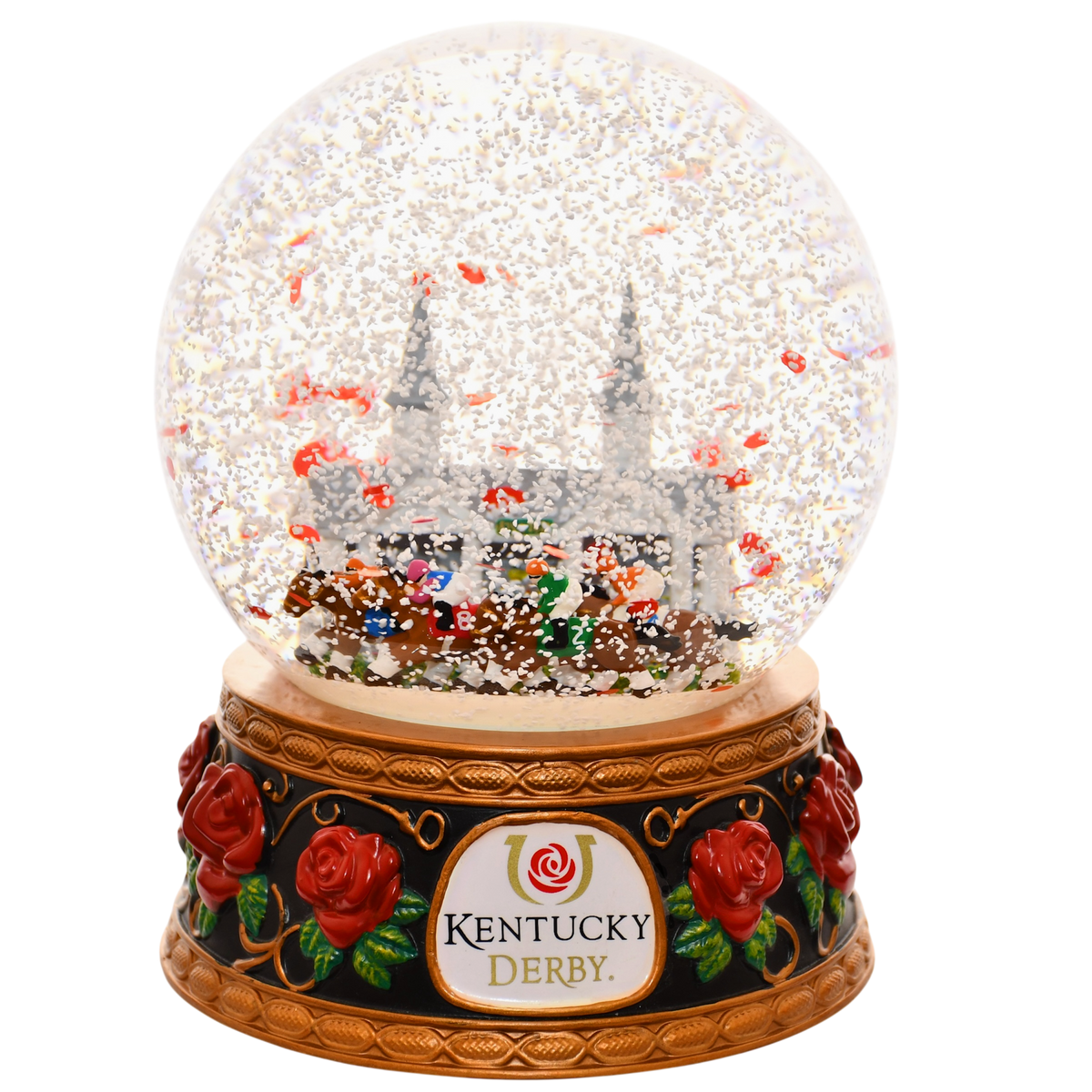 Tree Buddees x Kentucky Derby Snow Globe with Snow & Rose Petals| Tree ...