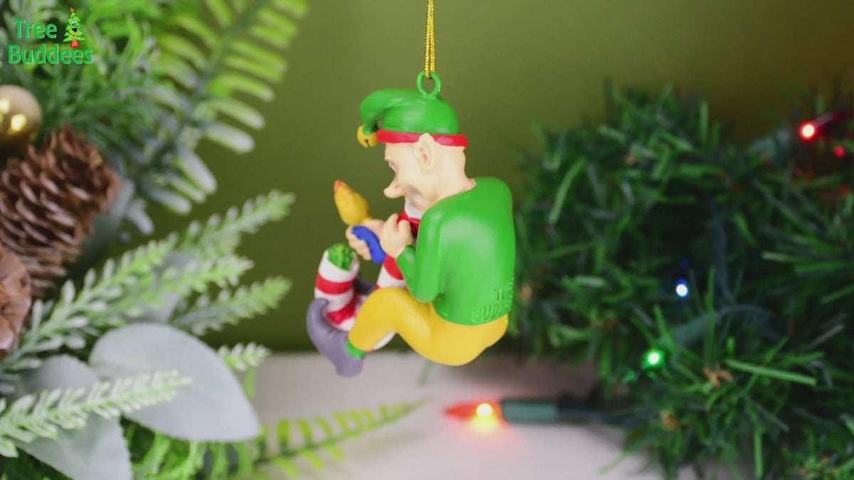 Candy Cane Bong Elf Funny Weed Christmas Ornament| Tree Buddees