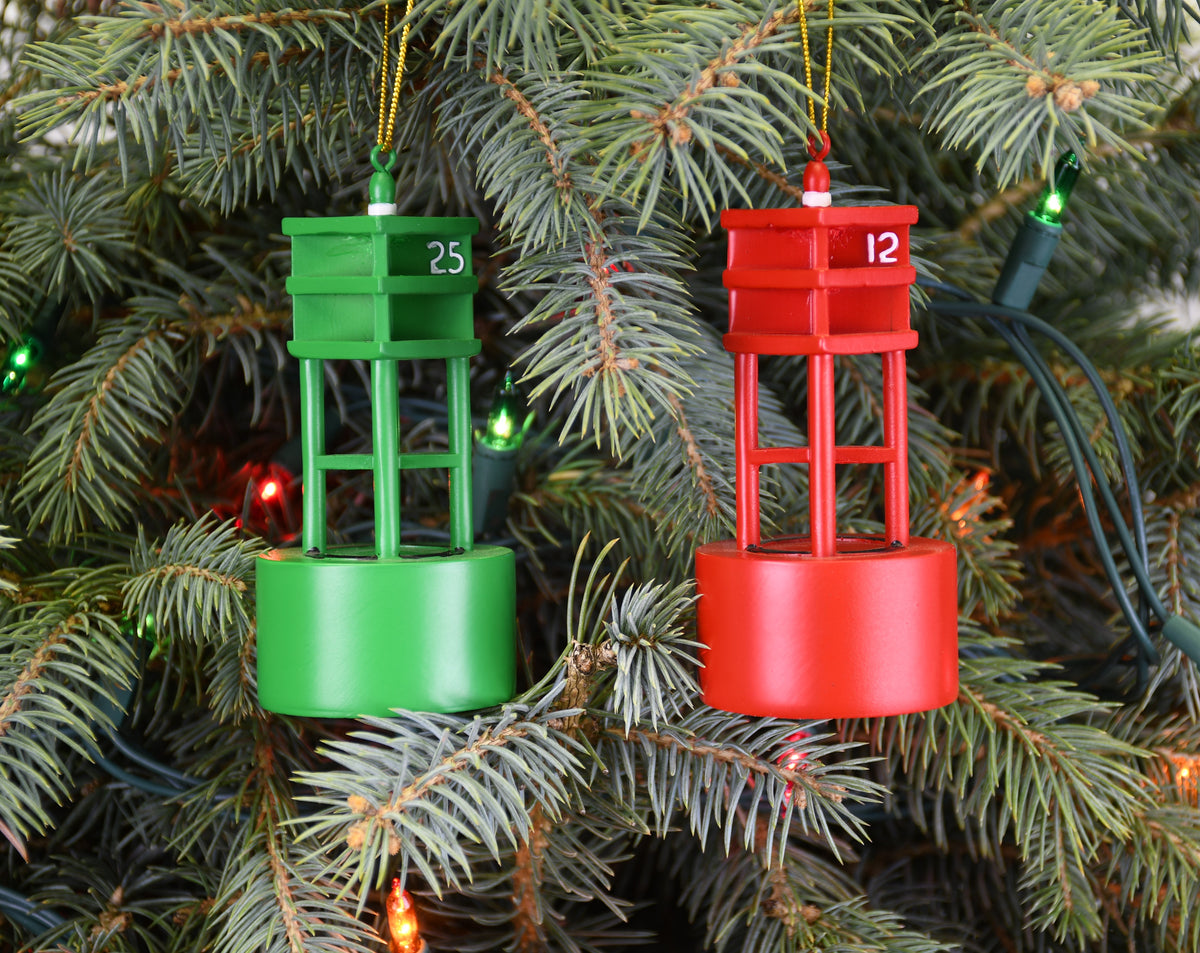 Port & Starboard Channel Markers Sailing Boating Christmas Ornaments ...