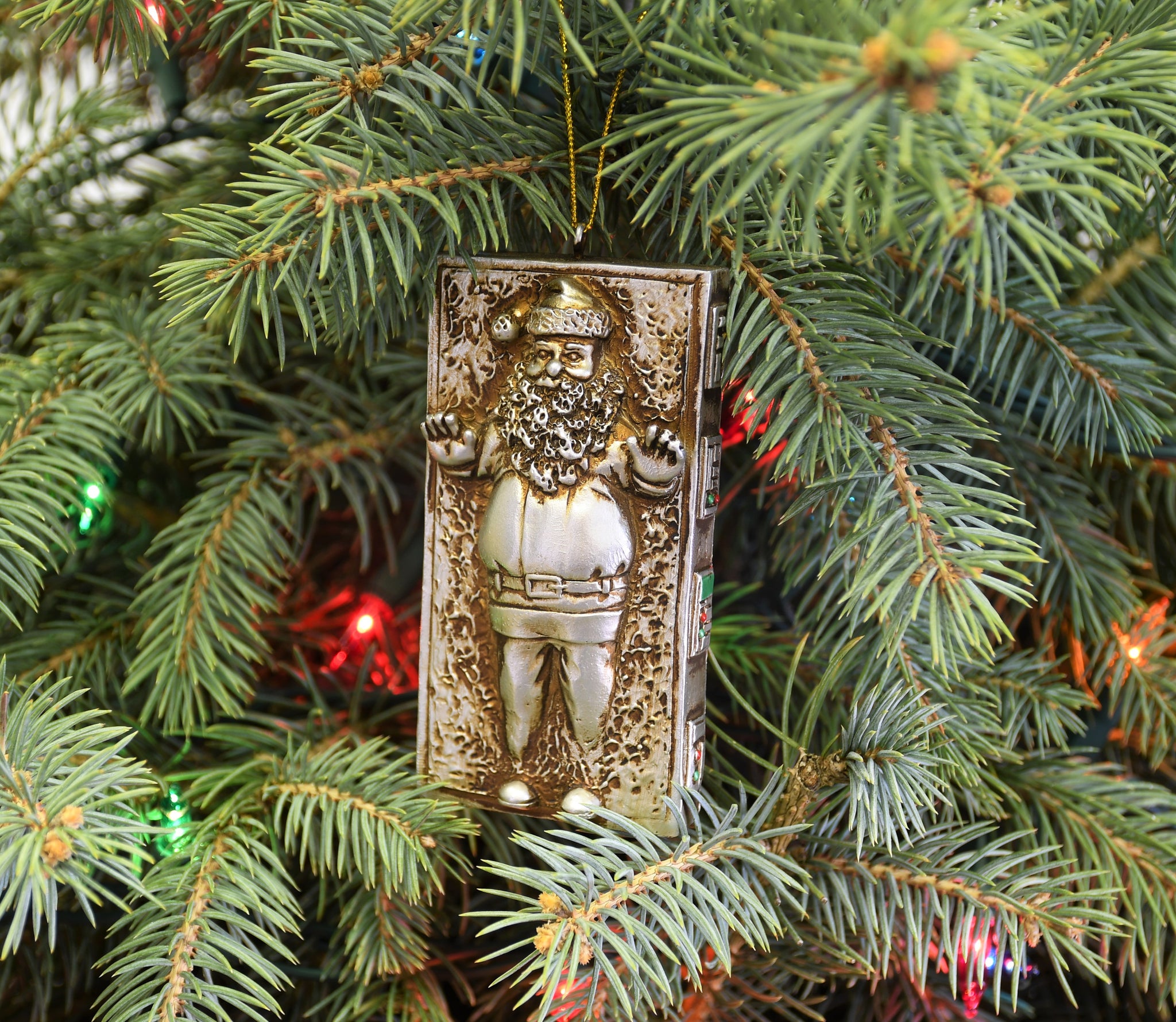 Santa Frozen in Carbonite Funny Star Wars Parody Christmas Ornament Tree Buddees
