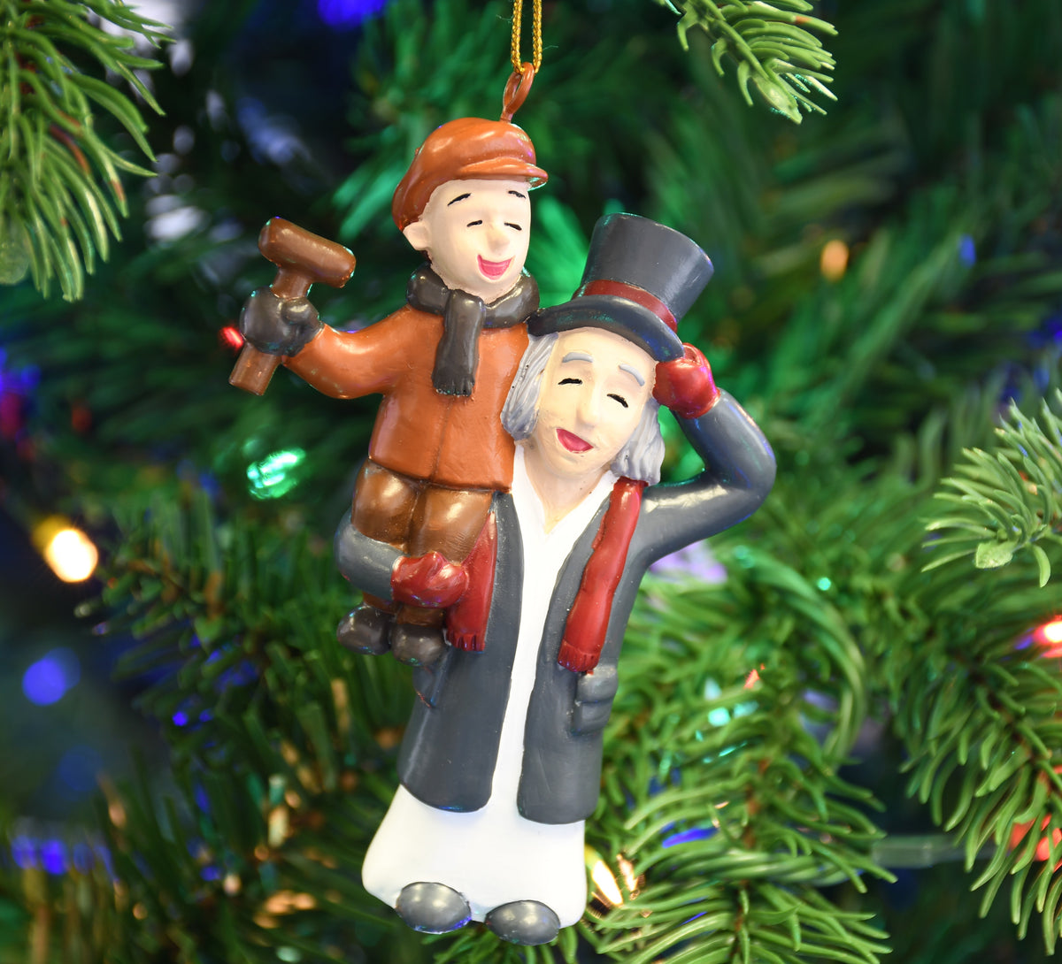 Scrooge and Tiny Tim from A Christmas Carol Ornament| Tree Buddees