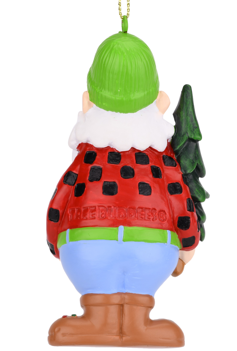 Lumberjack Santa with Xmas Tree Christmas Ornament| Tree Buddees