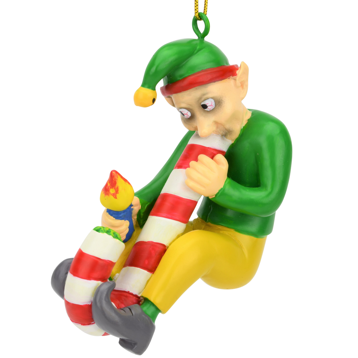 Candy Cane Bong Elf Funny Weed Christmas Ornament| Tree Buddees